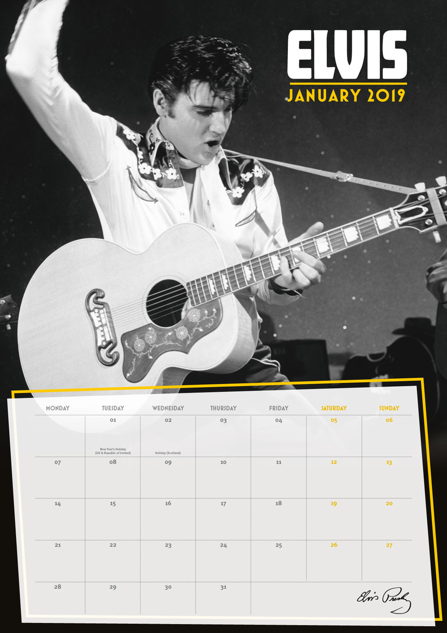 Elvis - Wall Calendars 2019 | Buy at UKposters