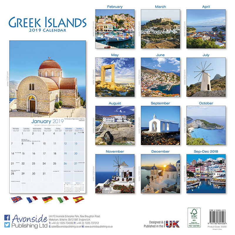 Greek Islands - Wall Calendars 2019 | Buy at UKposters