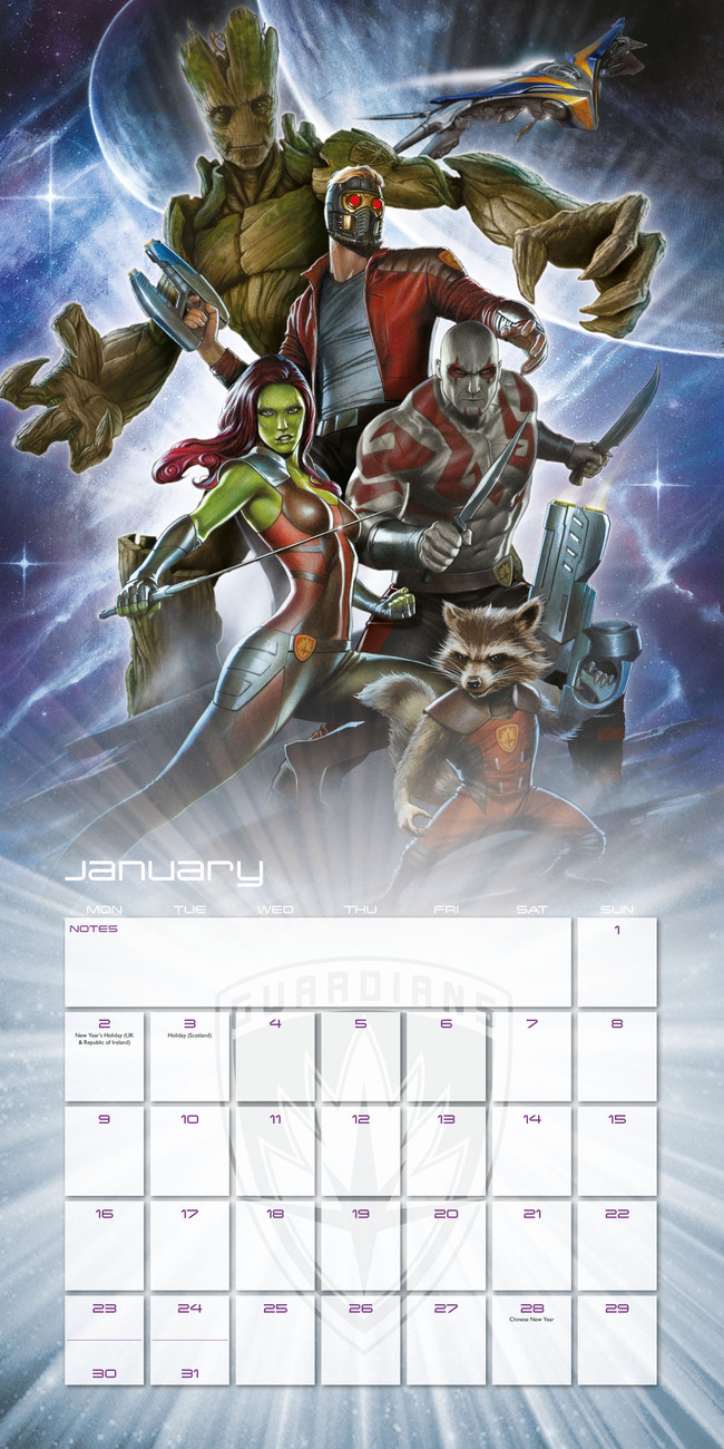 Guardians of the Galaxy - Wall Calendars 2017 | Buy at Europosters