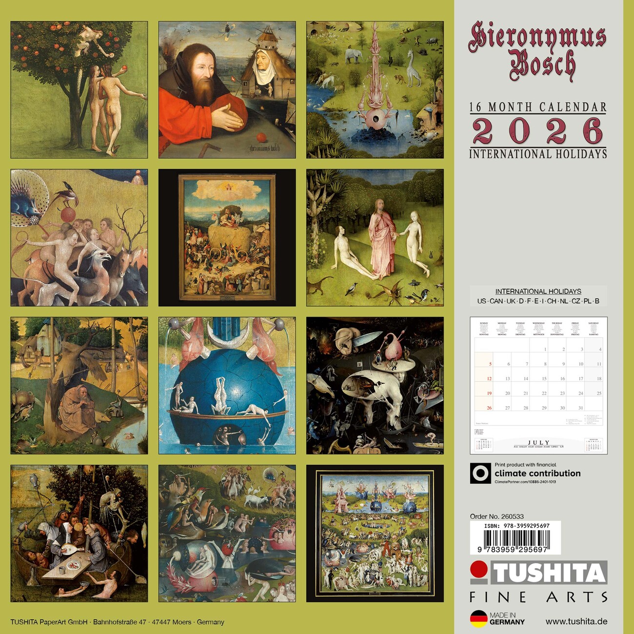 Hieronymus Bosch - Wall Calendars 2026 | Buy at UKposters