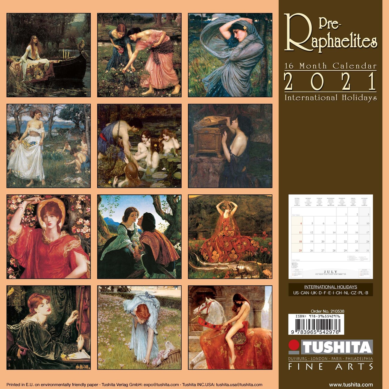 Pre-Raphaelites - Wall Calendars 2024 | Buy at Europosters