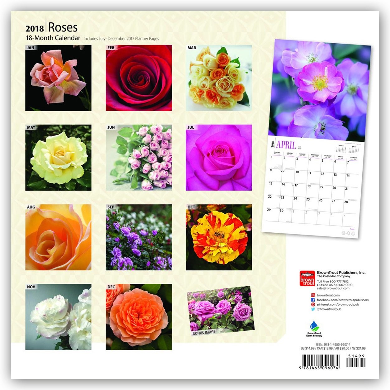 Roses - Wall Calendars 2018 | Buy at UKposters