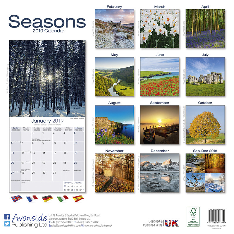 Seasons - Wall Calendars 2019 | Buy at UKposters