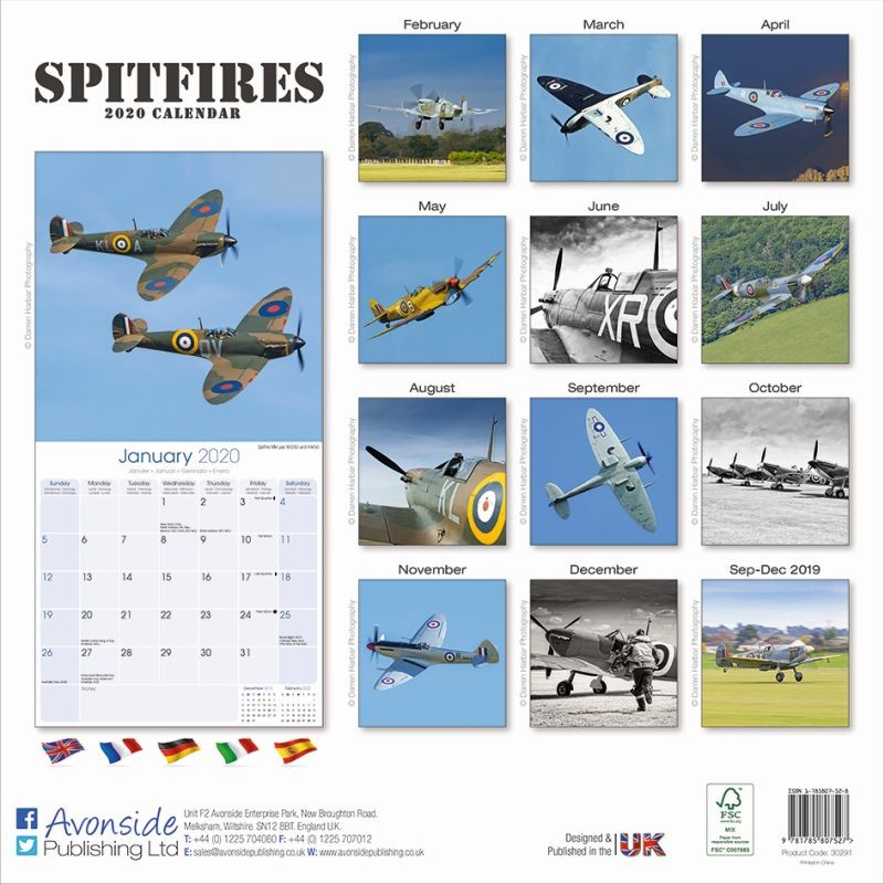 Spitfires - Wall Calendars 2020 | Buy at UKposters