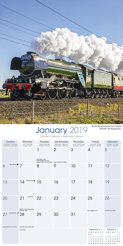 Steam Trains - Wall Calendars 2019 | Buy at Europosters