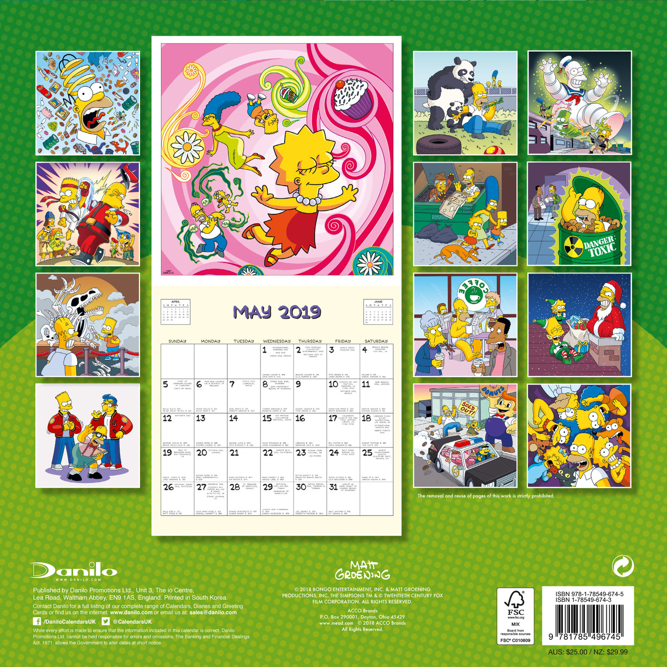 The Simpsons - Wall Calendars 2019 | Buy at Europosters