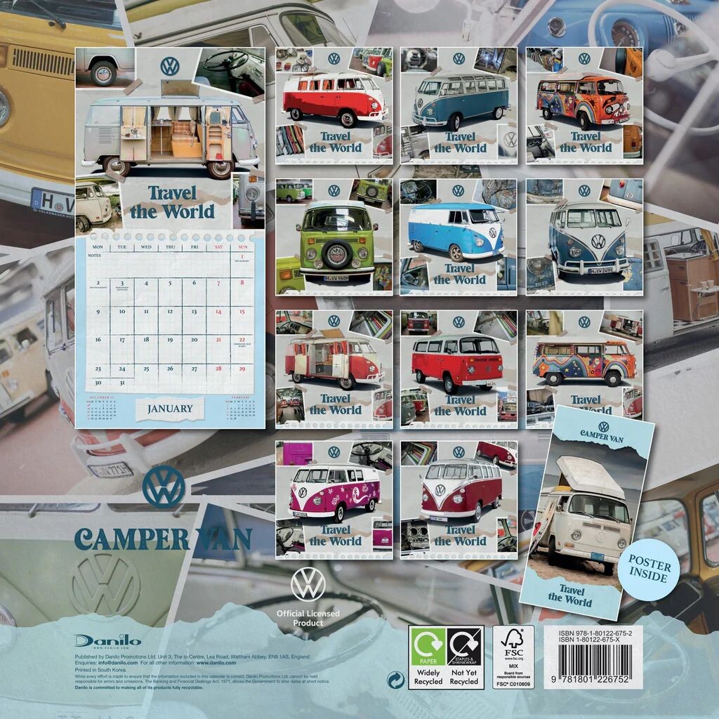 VW Camper Vans - Wall Calendars 2023 | Buy at UKposters