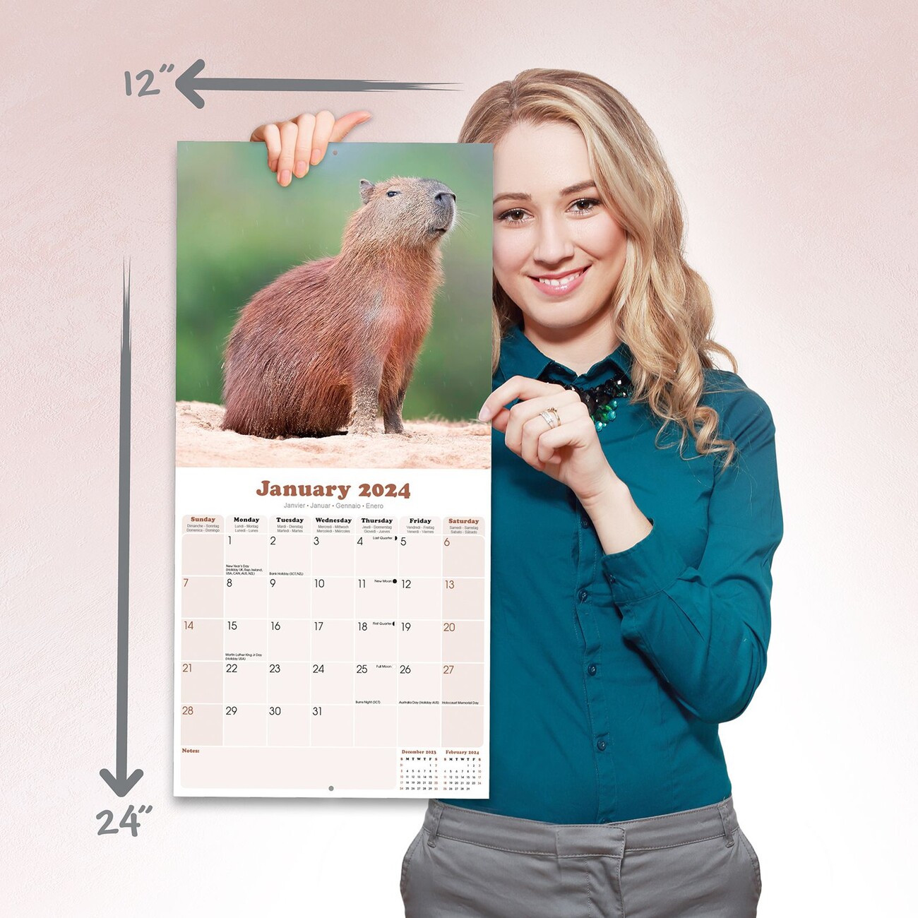 Capybara - Calendriers 2024 | Achetez sur Europosters