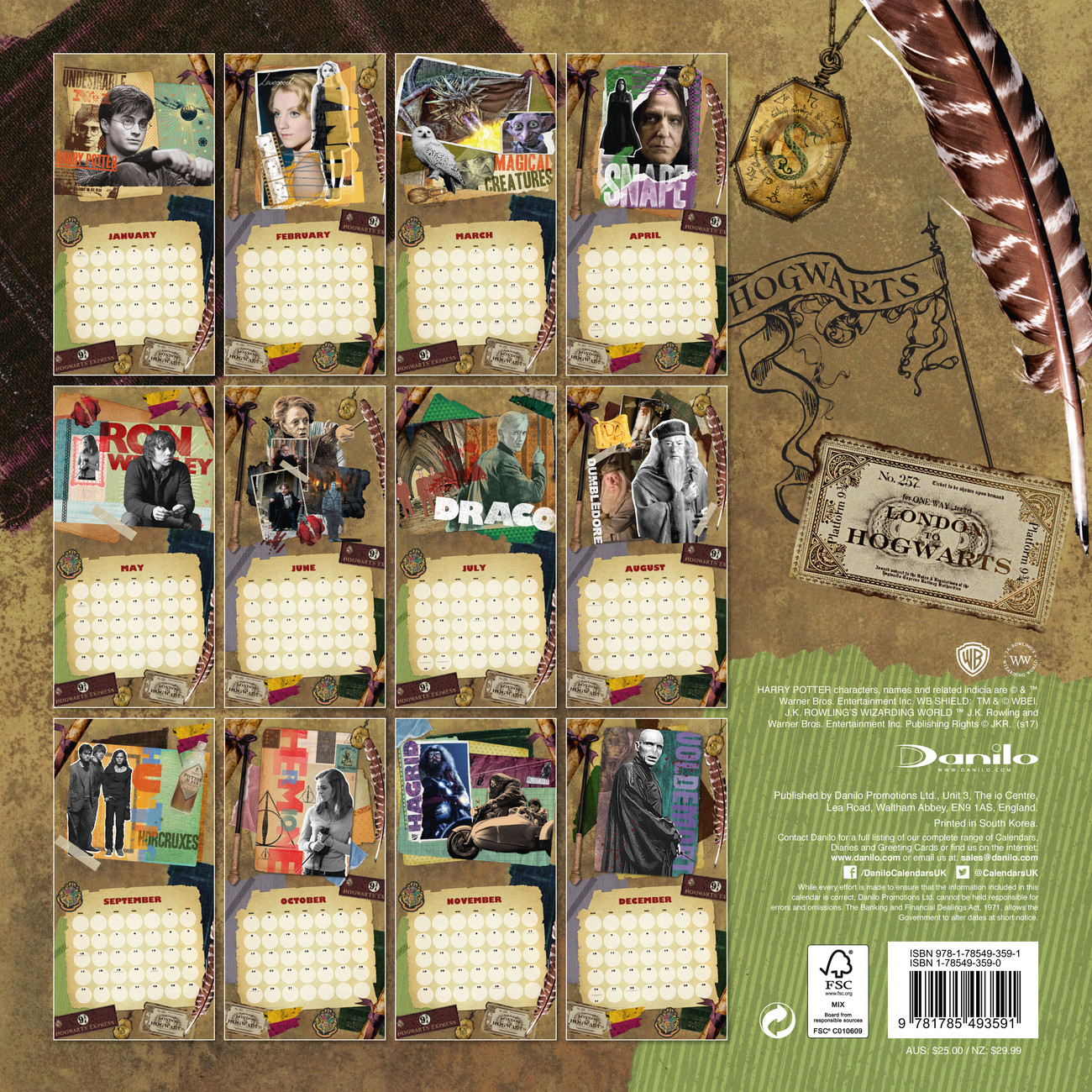 Harry Potter - Calendriers 2018 | Achetez sur Europosters