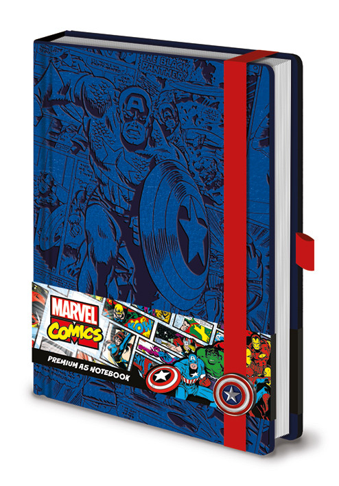 Cahier Marvel - Captain America A5 Premium | Idées de cadeaux originaux ...