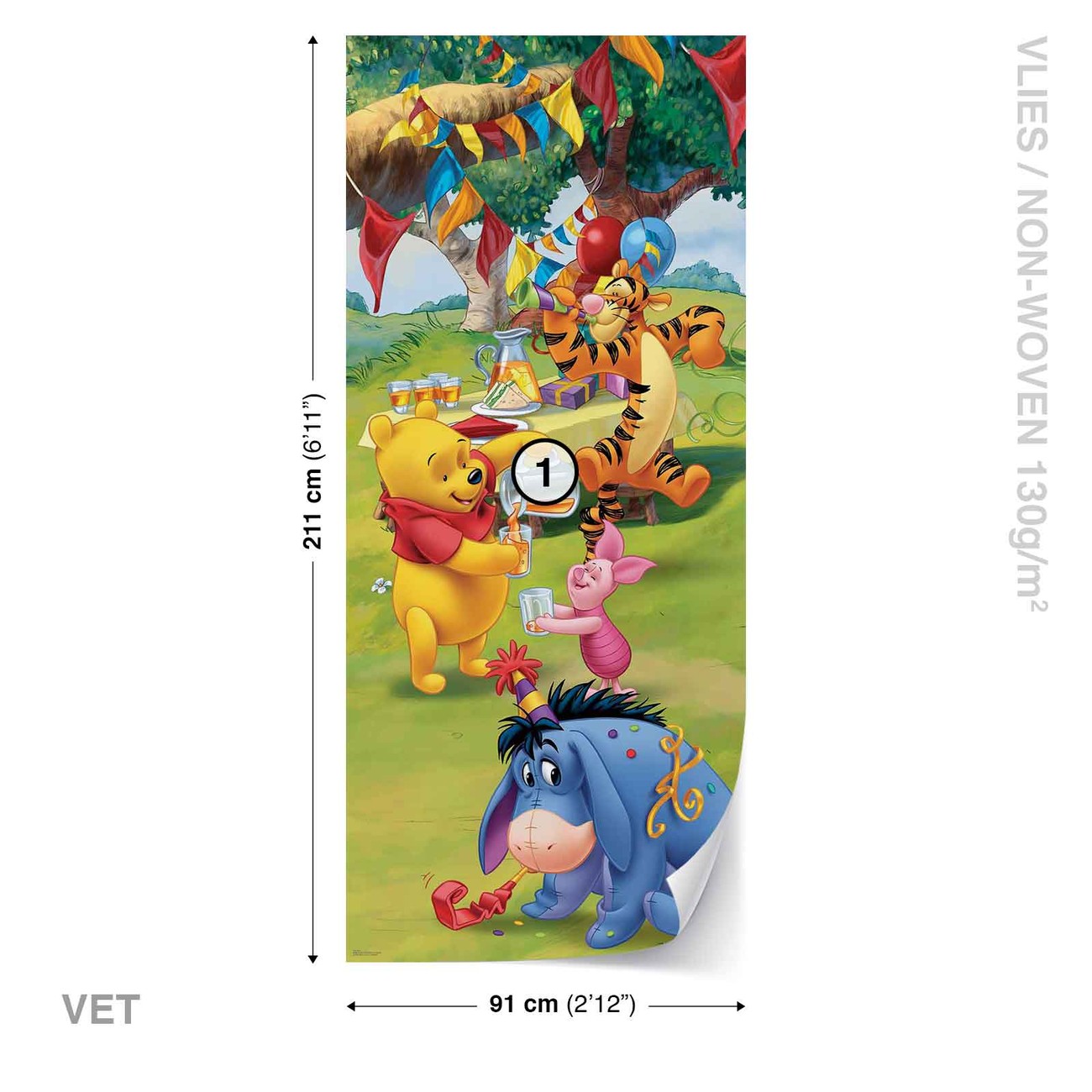 Carta da parati - Disney Winnie Pooh Pimpi Tigro Ih-Oh | EuroPosters.it