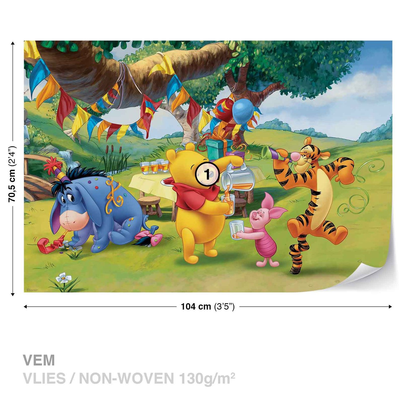 Carta da parati - Disney Winnie Pooh Pimpi Tigro Ih-Oh | EuroPosters.it