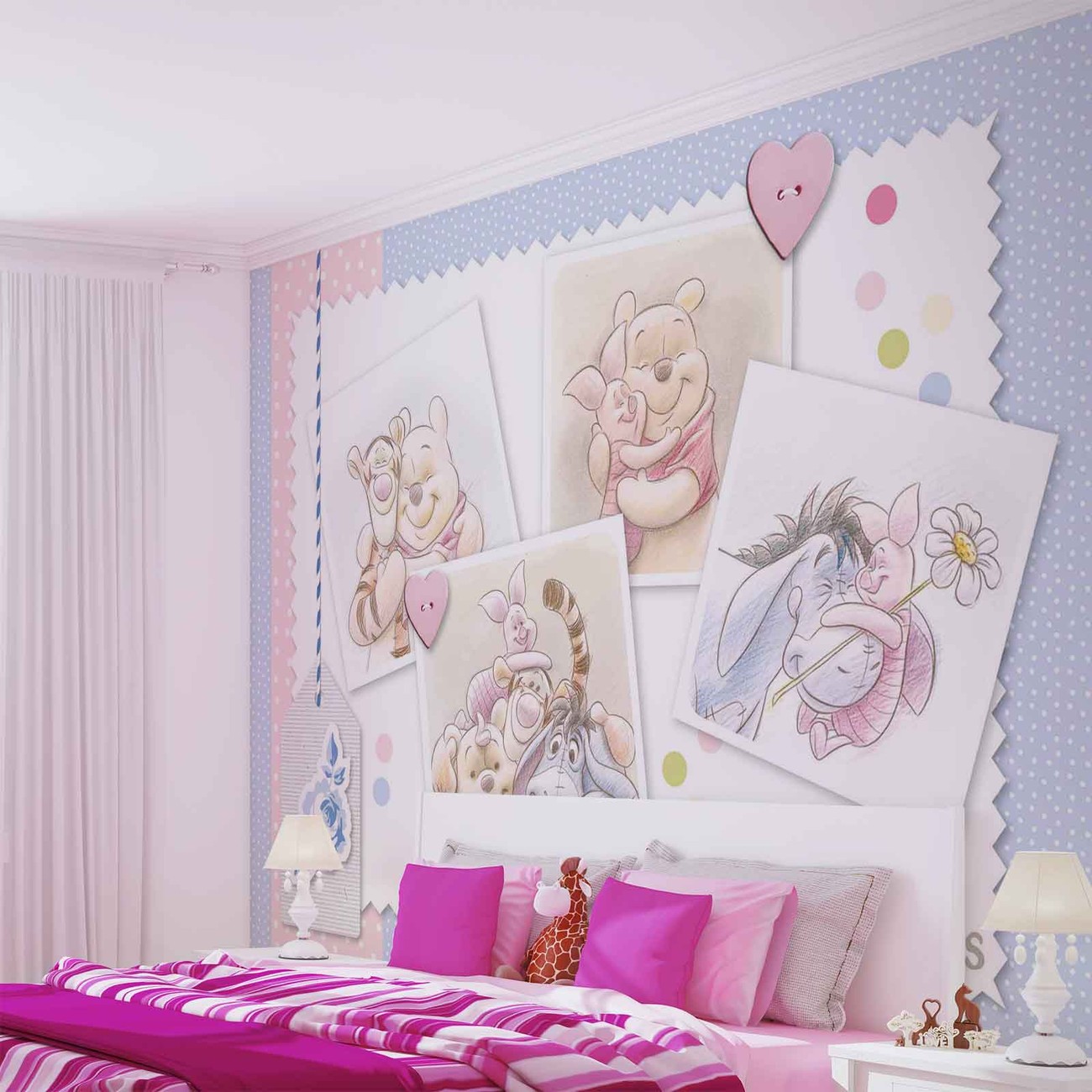 Carta da parati - Disney Winnie Pooh Pimpi Tigro Ih-Oh | EuroPosters.it