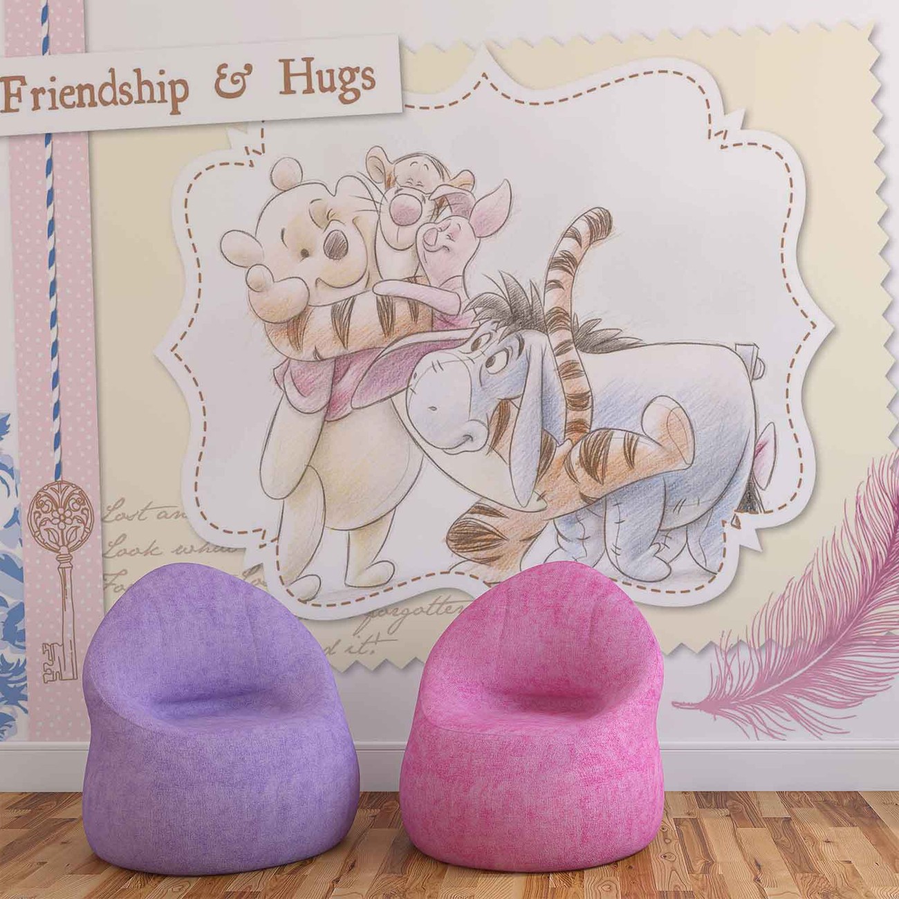 Carta da parati - Disney Winnie Pooh Pimpi Tigro Ih-Oh | EuroPosters.it