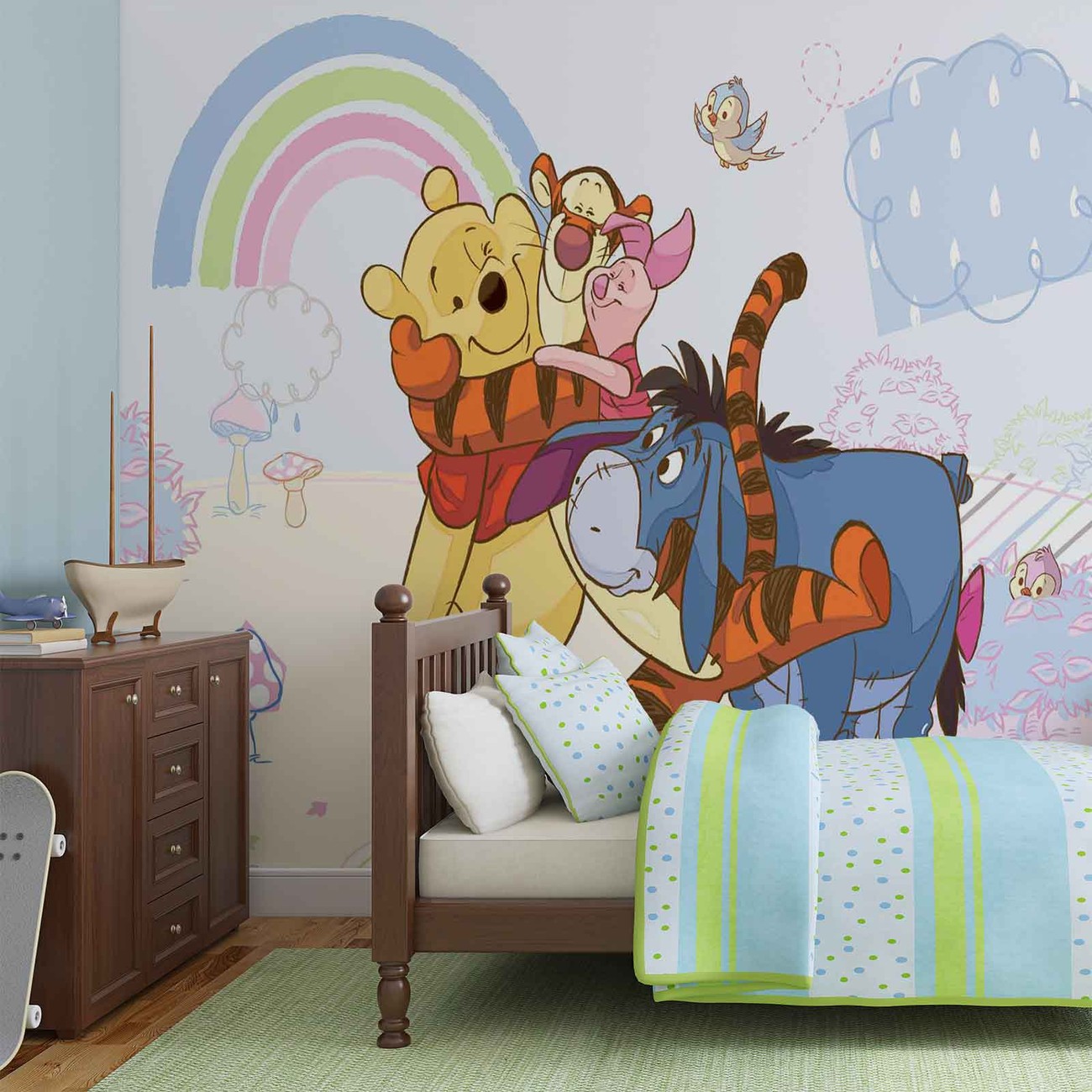 Carta da parati - Disney Winnie Pooh Pimpi Tigro Ih-Oh | EuroPosters.it