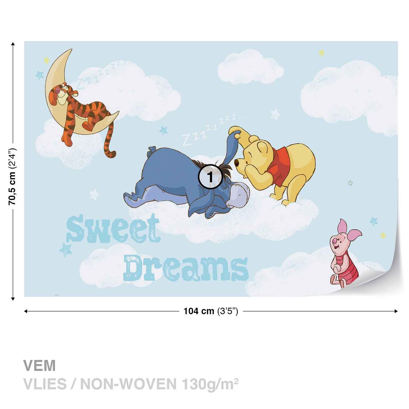 Carta da parati - Disney Winnie Pooh Pimpi Tigro Ih-Oh | EuroPosters.it