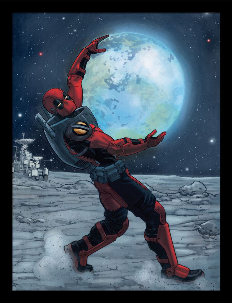 Deadpool - Hugging Moon Framed poster | Buy at Europosters