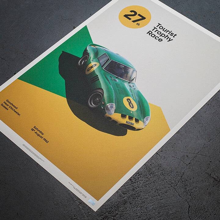 Art Print Ferrari 250 GTO - Green - Goodwood TT - 1962 - Limited Poster ...