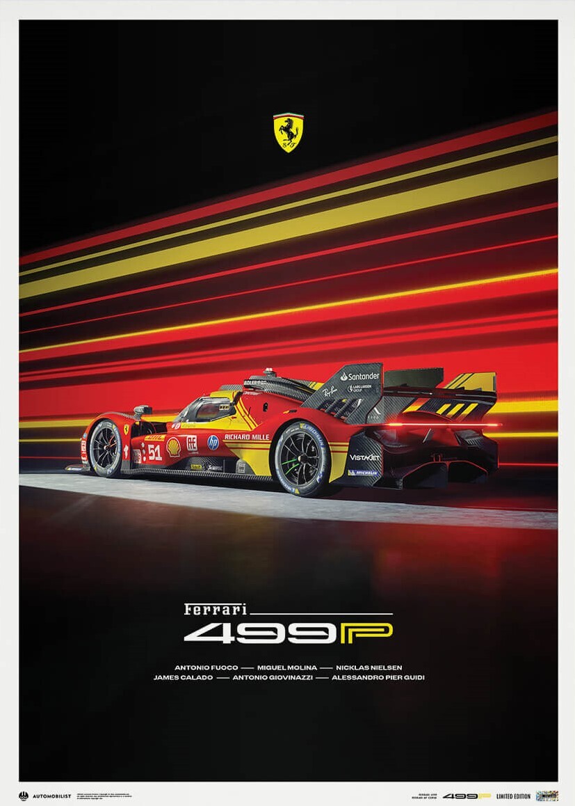 Art Print Ferrari 499P - 2024 | Posters, Wall Art | UKposters