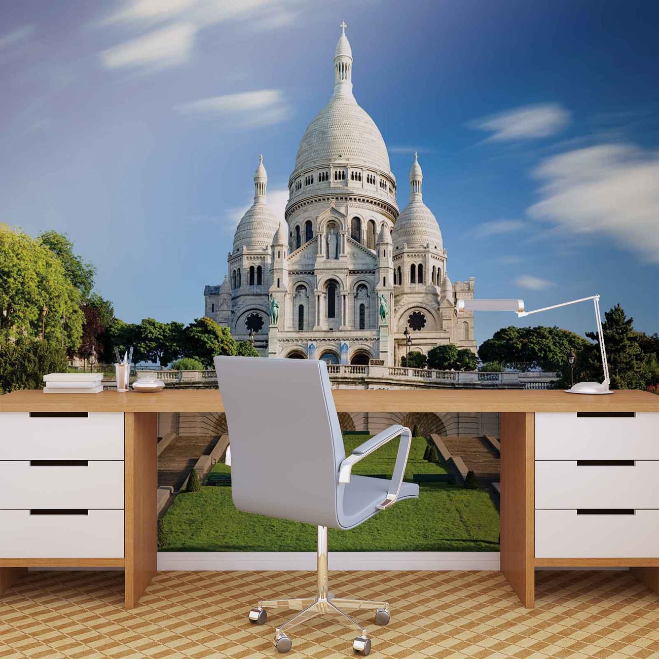 Basilica Sagrado Corazon Paris Fotobehang, Behang - Bestel nu op ...