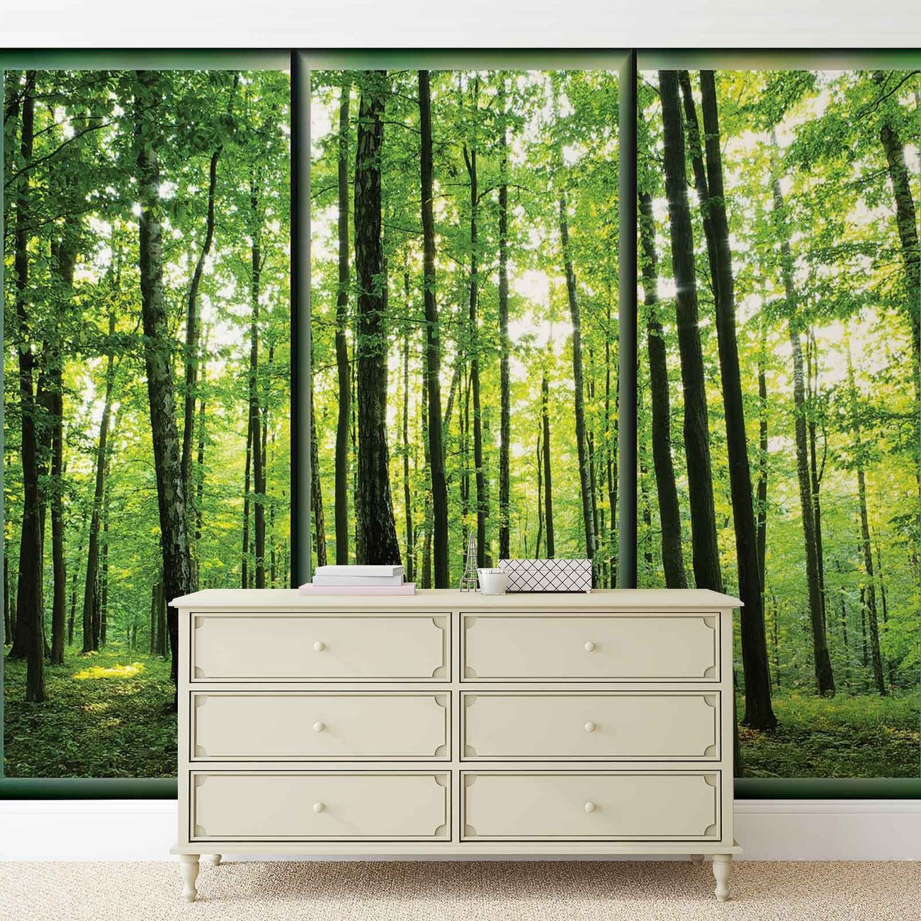 Forest Trees Green Nature Fotobehang, Behang - Bestel nu op EuroPosters.nl