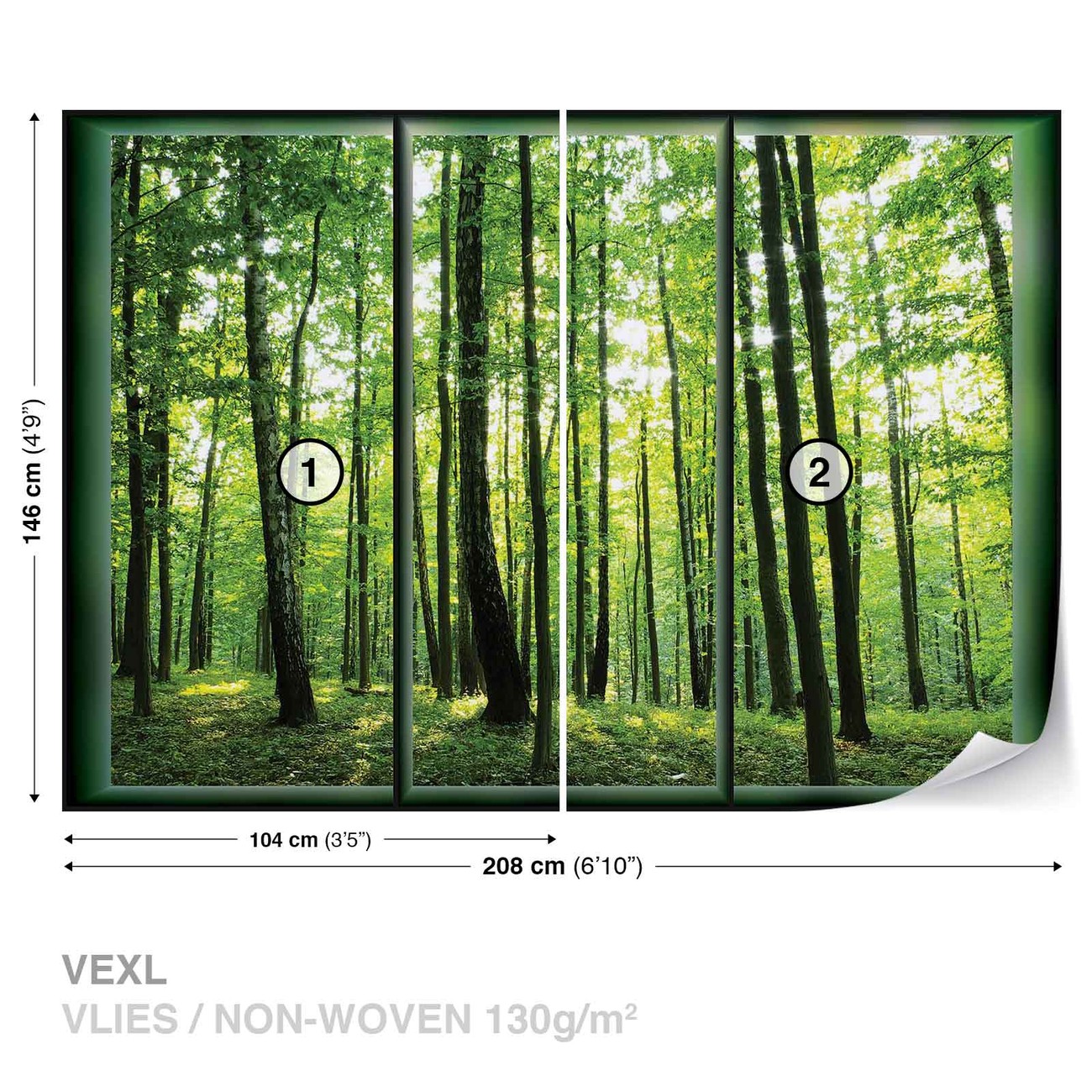 Forest Trees Green Nature Fotobehang, Behang - Bestel nu op EuroPosters.nl