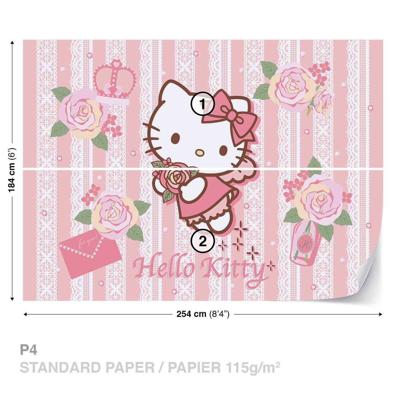 Hello Kitty Behang Roze En Zwart Kussensloop Hello Kitty Pixers Nl
