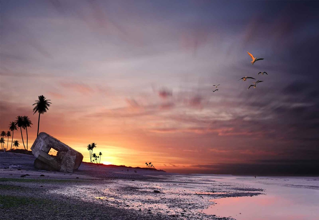 Fotomural Atomic Sunset!, Papel pintado | Posters.es