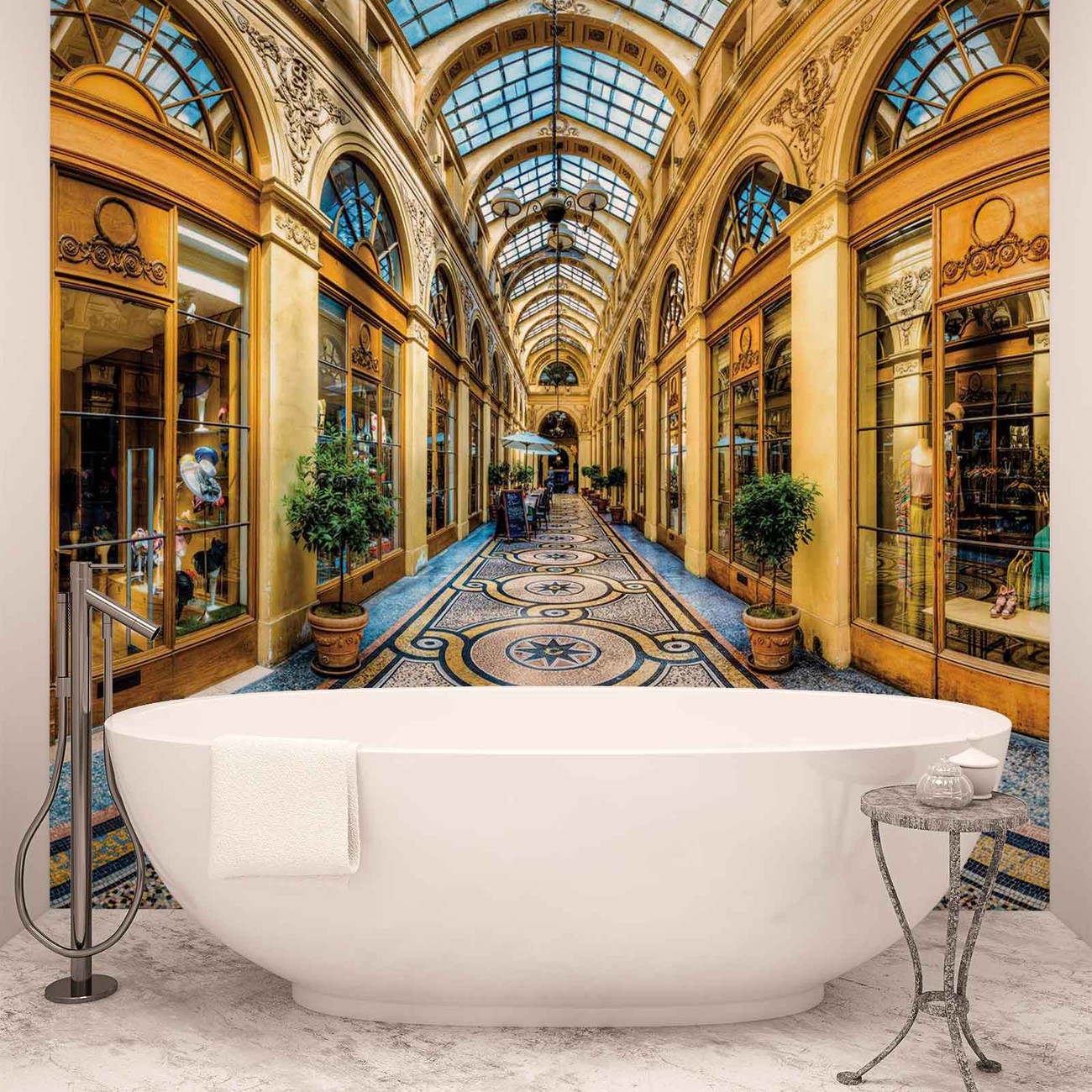 Fotomural Centro comercial de la ciudad de Mian, Papel pintado | Posters.es