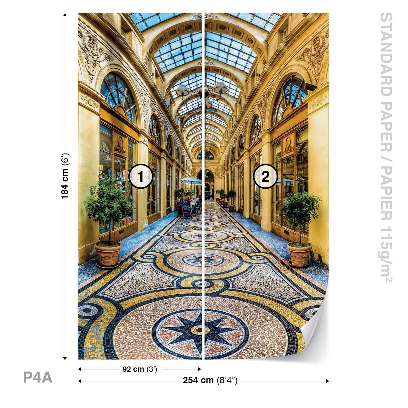 Fotomural Centro comercial de la ciudad de Mian, Papel pintado | Posters.es