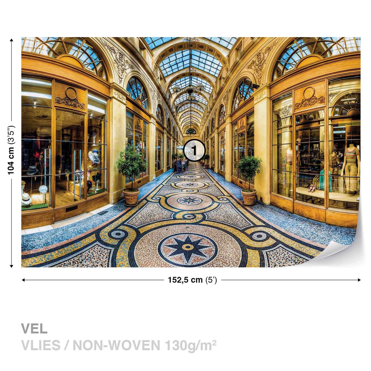 Fotomural Centro comercial de la ciudad de Mian, Papel pintado | Posters.es