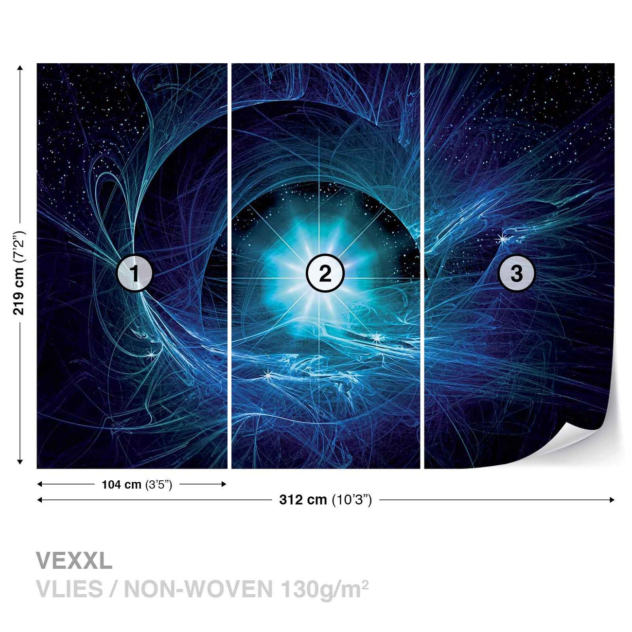 Fotomural Estrella cosmica abstracto, Papel pintado | Posters.es