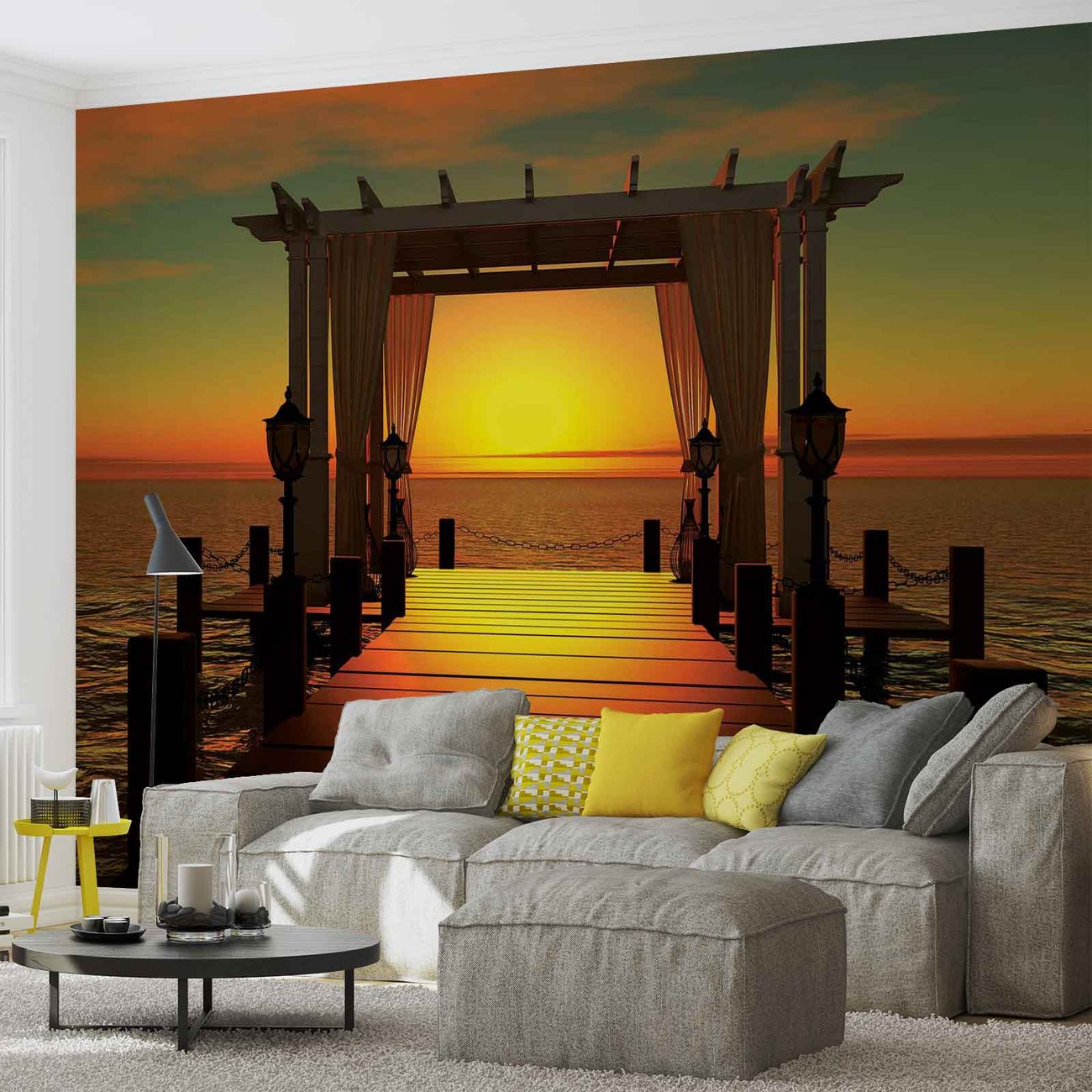 Fotomural Sunset Paradise Beach, Papel pintado | Posters.es