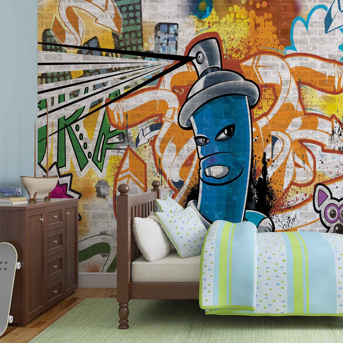 Graffiti Street Art Fototapet, Tapet på EuroPosters.se