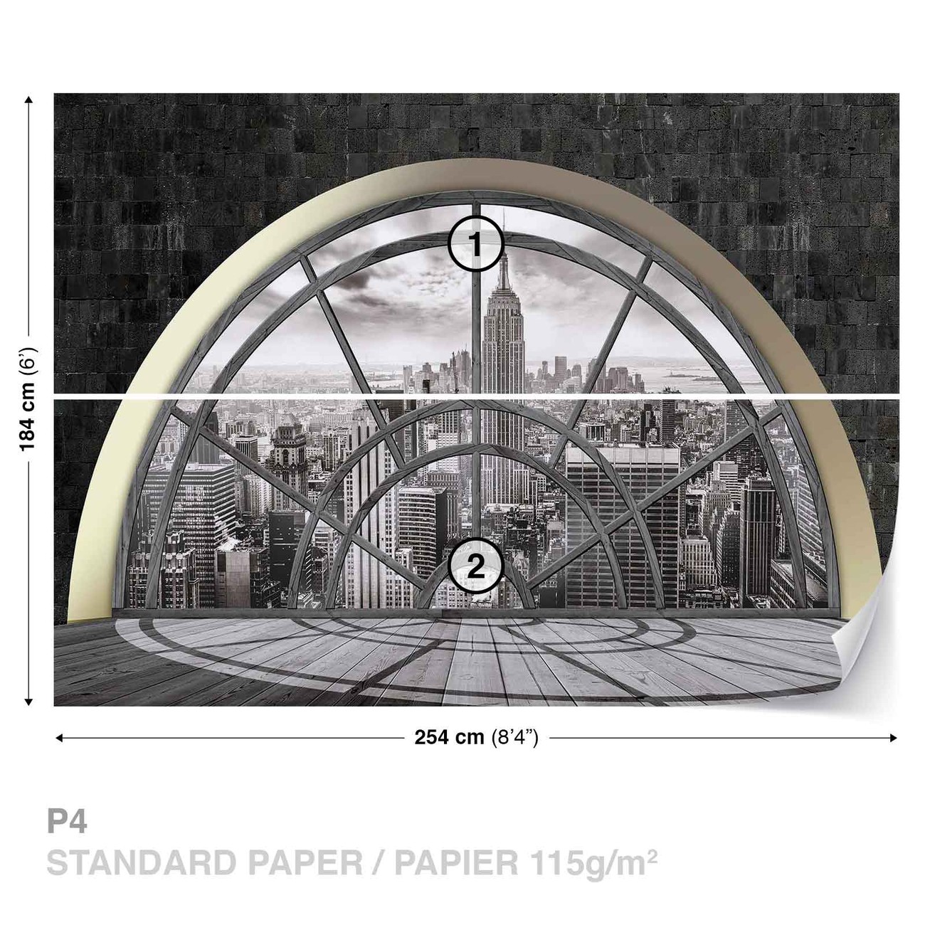 New York City Skyline Window Fototapet | Kjøp hos Europosters