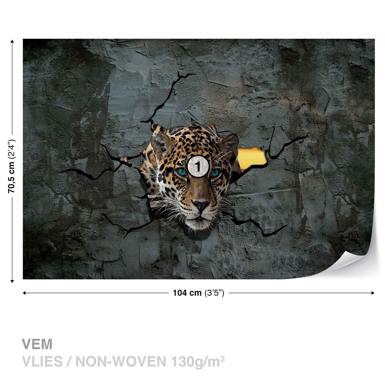 Leopard 3D Fotótapéta, Fali tapéta, Tapéta az Europosters.hu-n