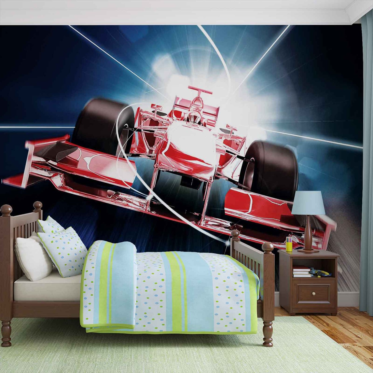 Fototapete, Tapete Auto Formel 1 Rot bei EuroPosters - Kostenloser Versand