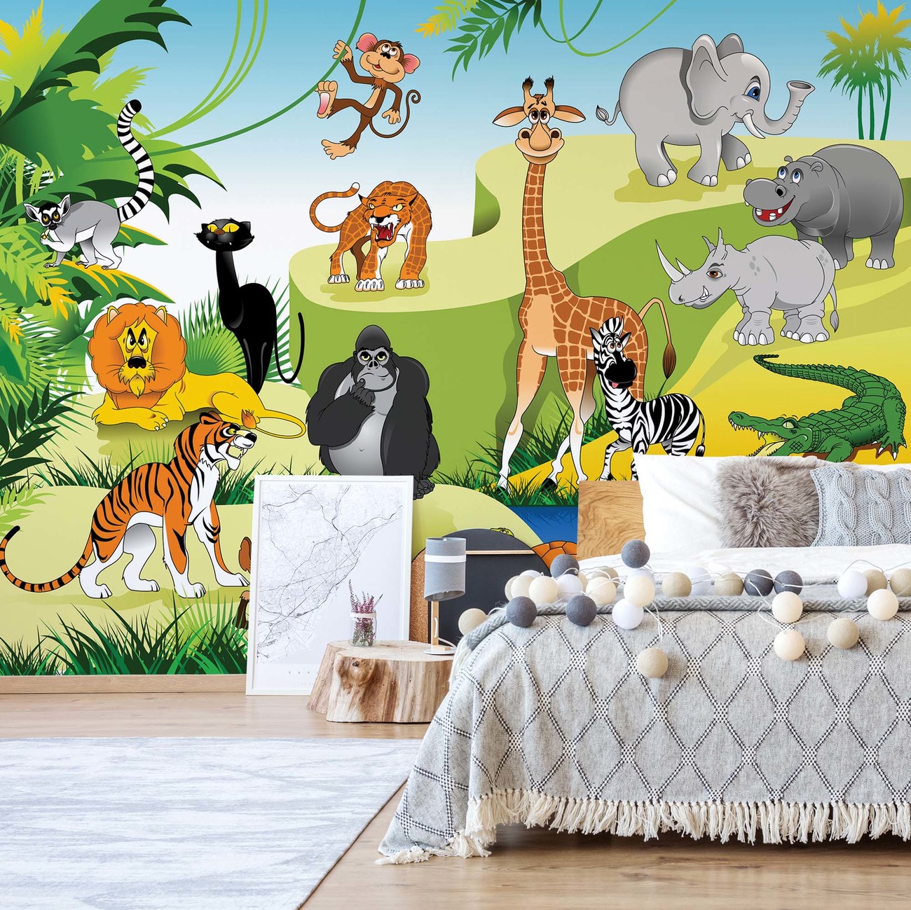 Fototapete, Tapete Cartoon Animals bei EuroPosters - Kostenloser Versand