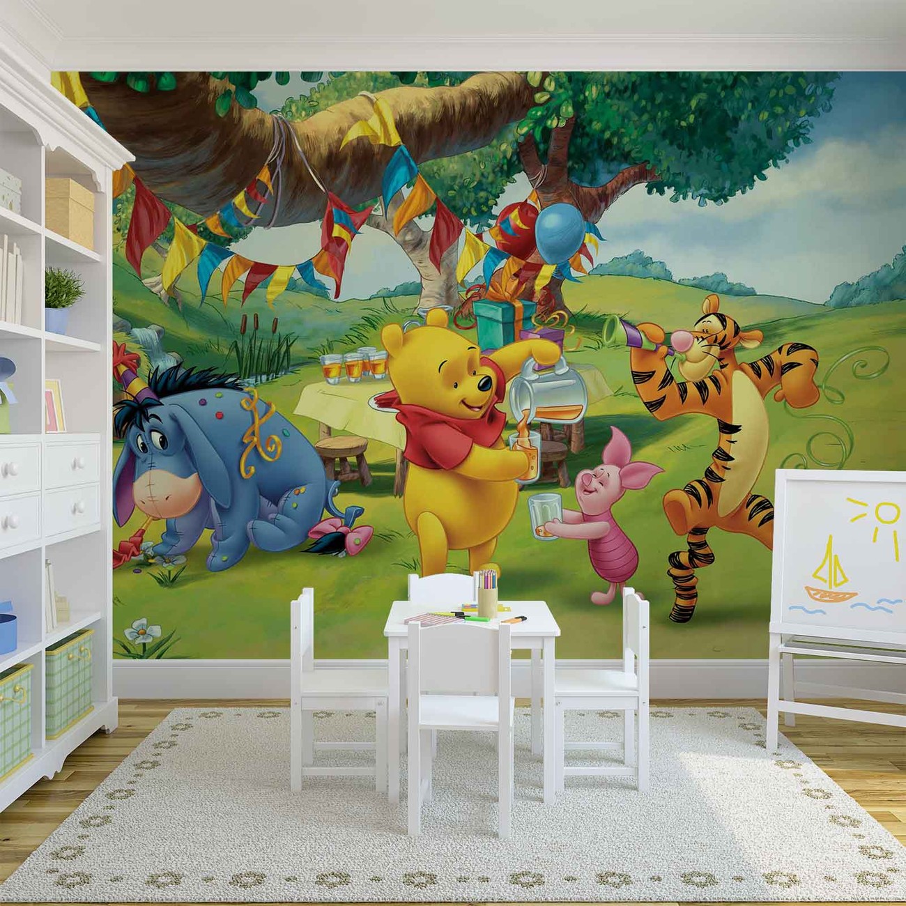 Fototapete, Tapete Disney Winnie Pu Bär Ferkel Tiger I-Aah bei ...