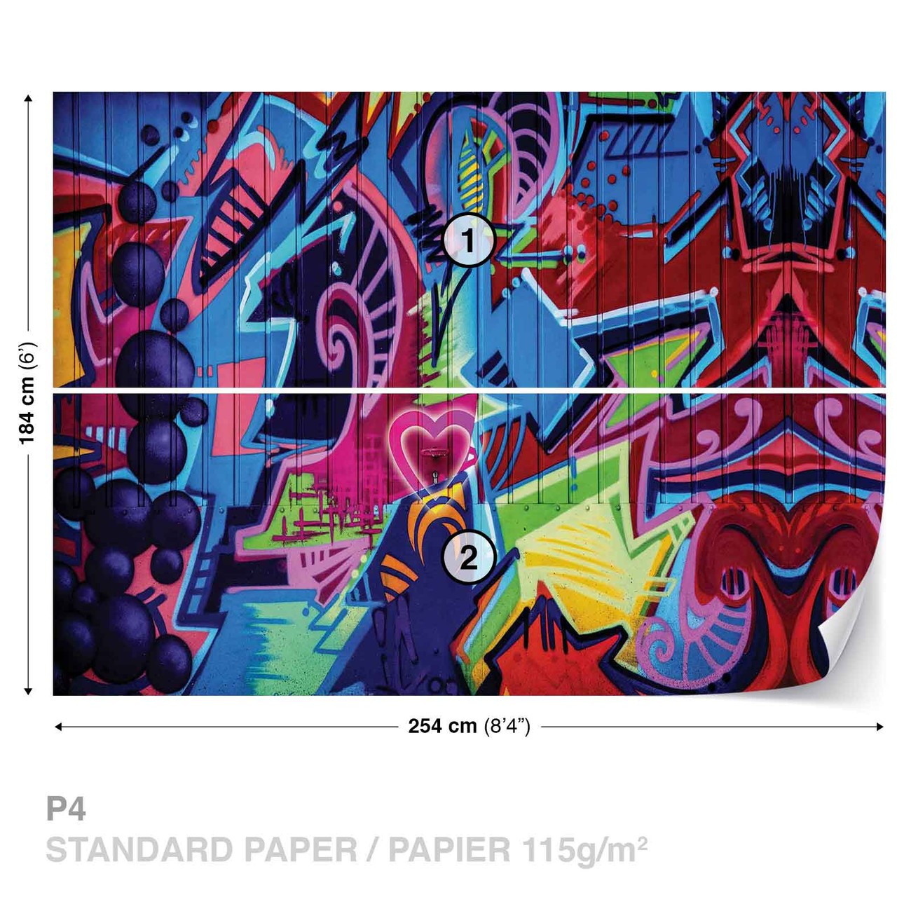 Fototapete, Tapete Graffiti Street Art bei EuroPosters - Kostenloser ...