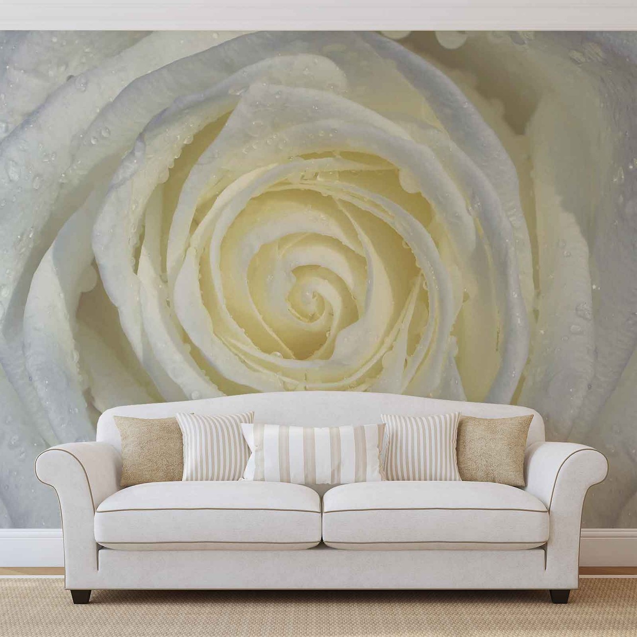 Fototapete, Tapete Rose Blume Weiß bei EuroPosters - Kostenloser Versand