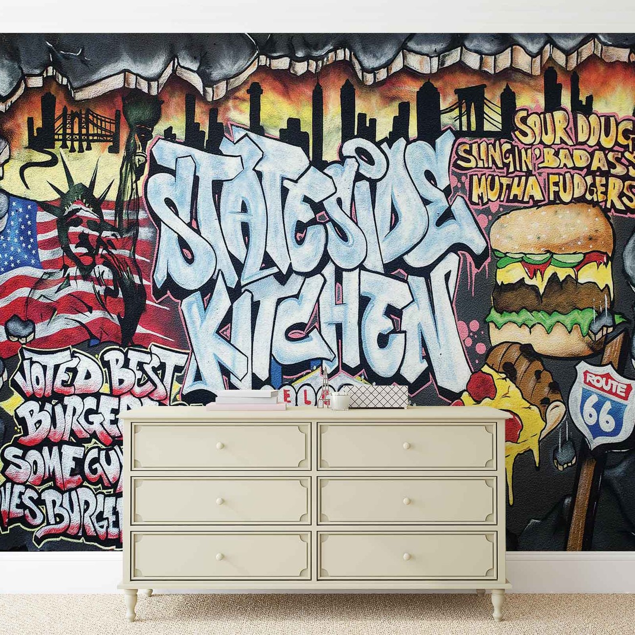 Graffiti Street Art Fototapet, Tapet på Europosters.dk