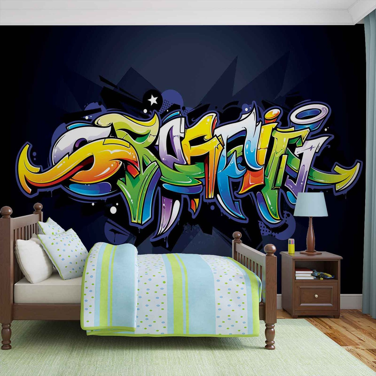 Graffiti Street Art Fototapet, Tapet på Europosters.dk