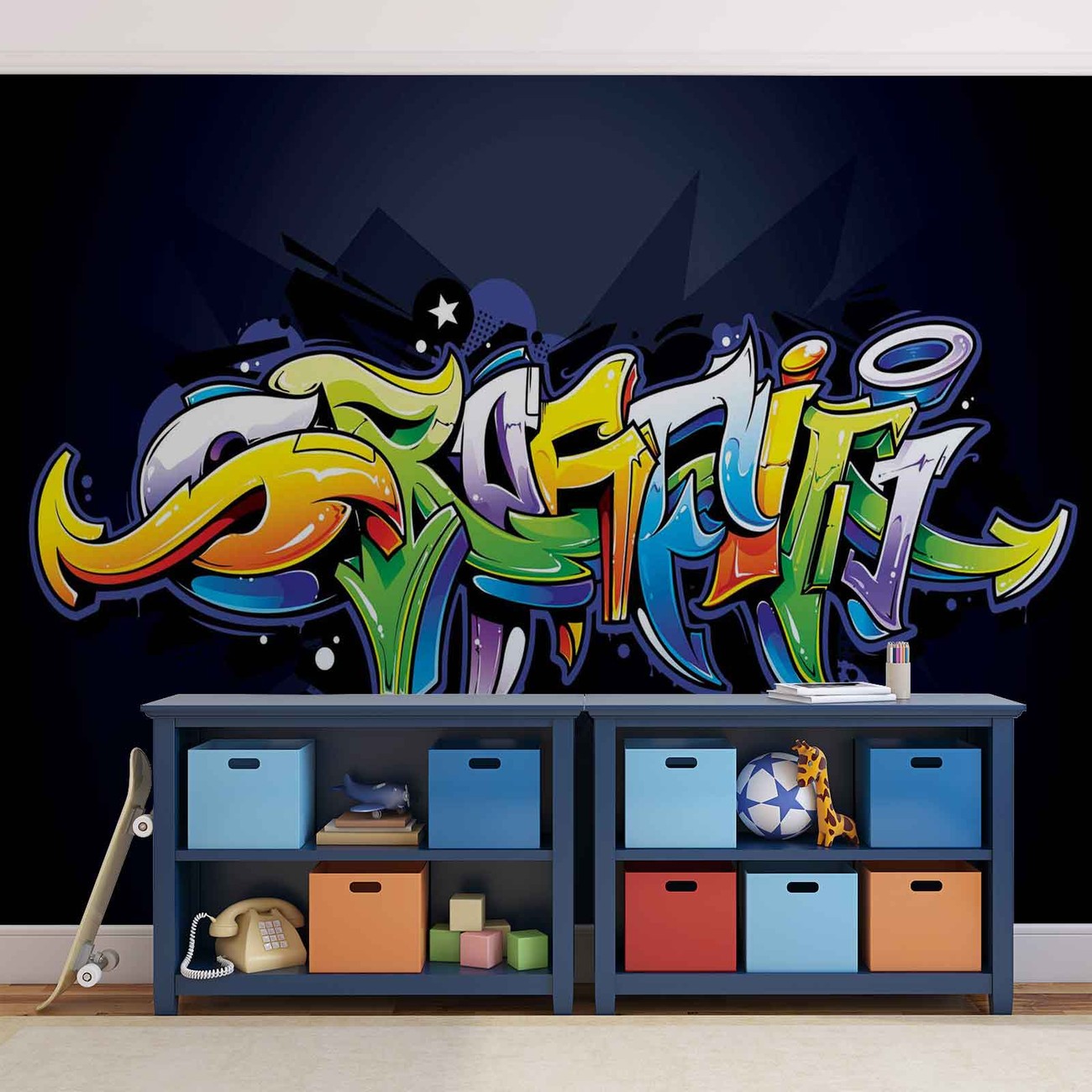 Graffiti Street Art Fototapet, Tapet på Europosters.dk