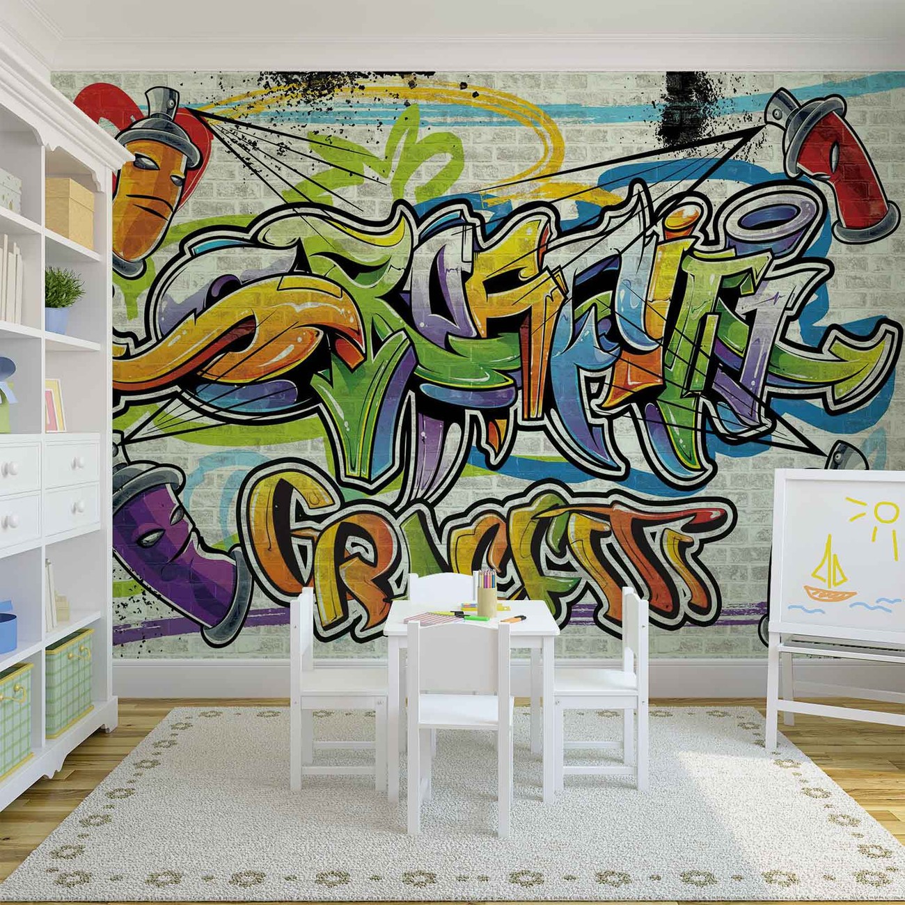 Graffiti Street Art Fototapet, Tapet på Europosters.dk