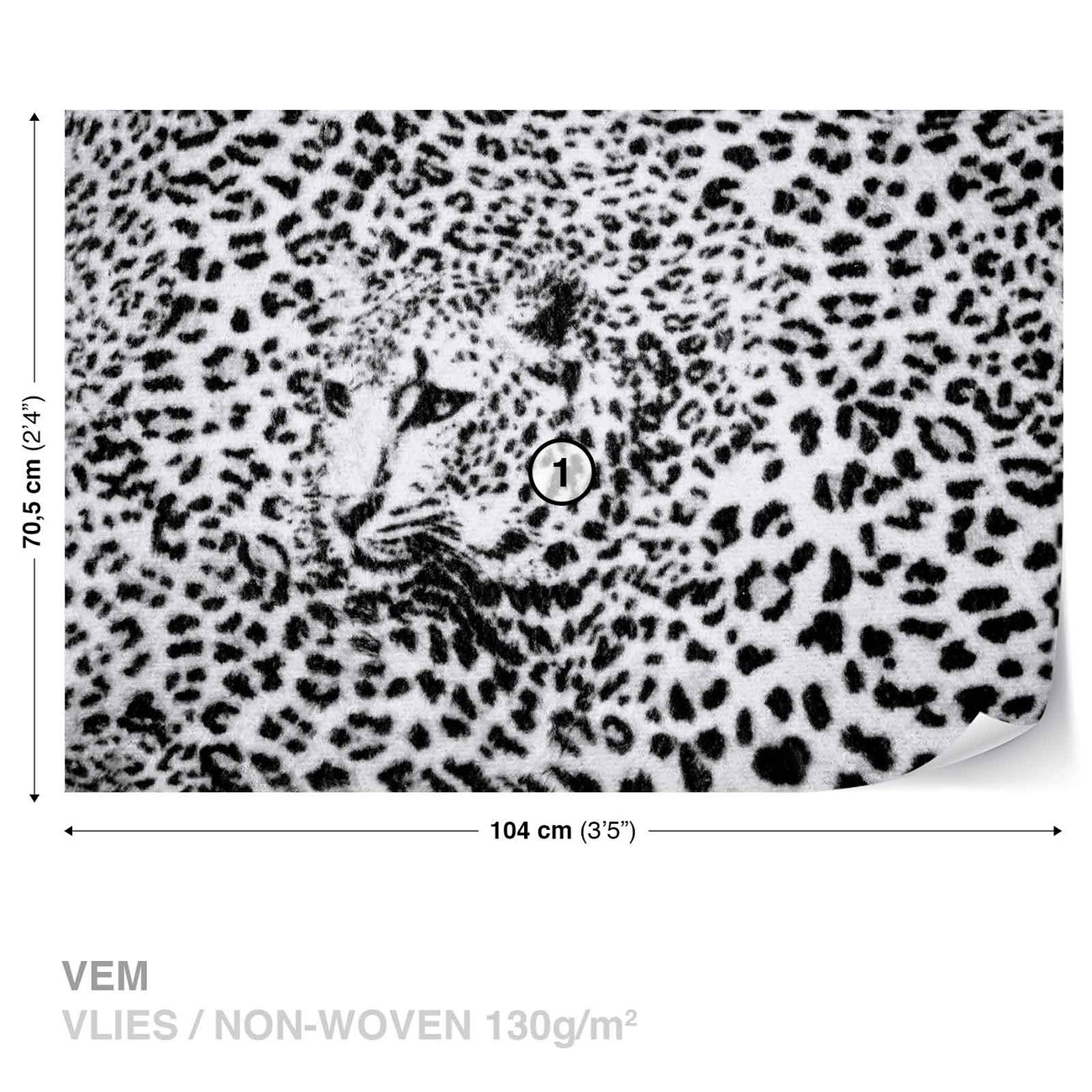 Leopard Fototapet, Tapet på Europosters.dk