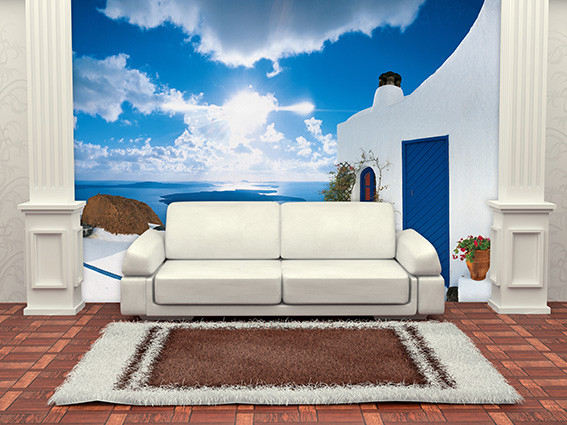SANTORINI SUNSET - george meis | Fototaper online på Europosters.dk