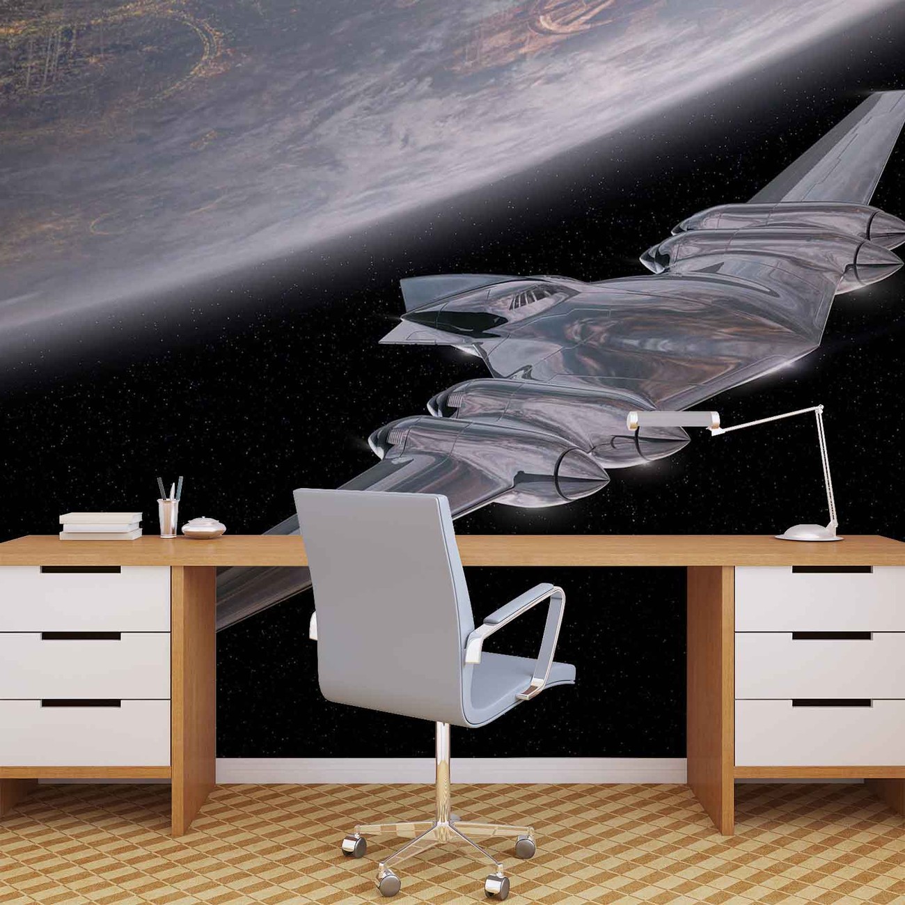 Star Wars J-type Diplomatic Barge Fototapet, Tapet på Europosters.dk