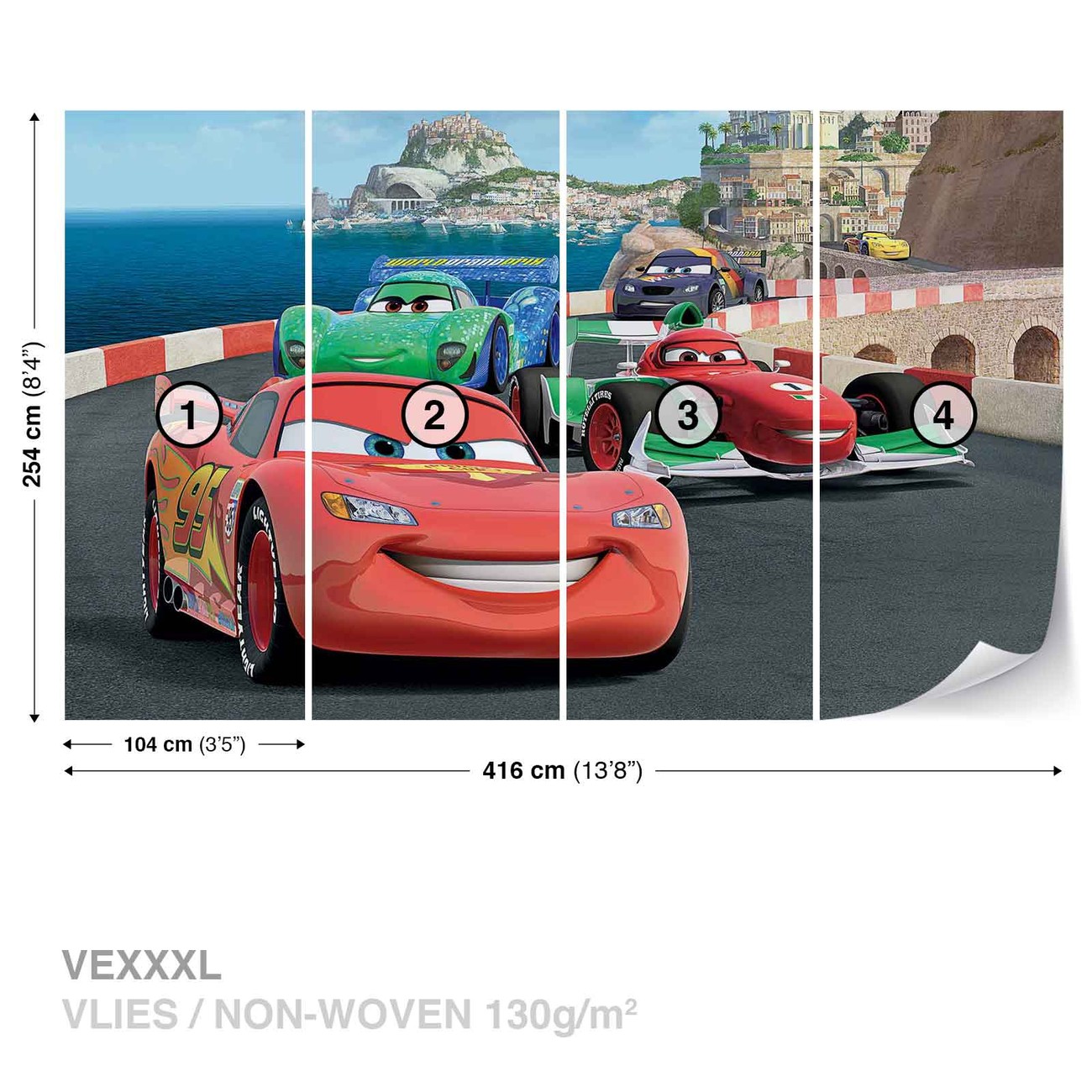 Disney Auta, Cars McQueen fototapeta, tapeta na zeď na Posters.cz