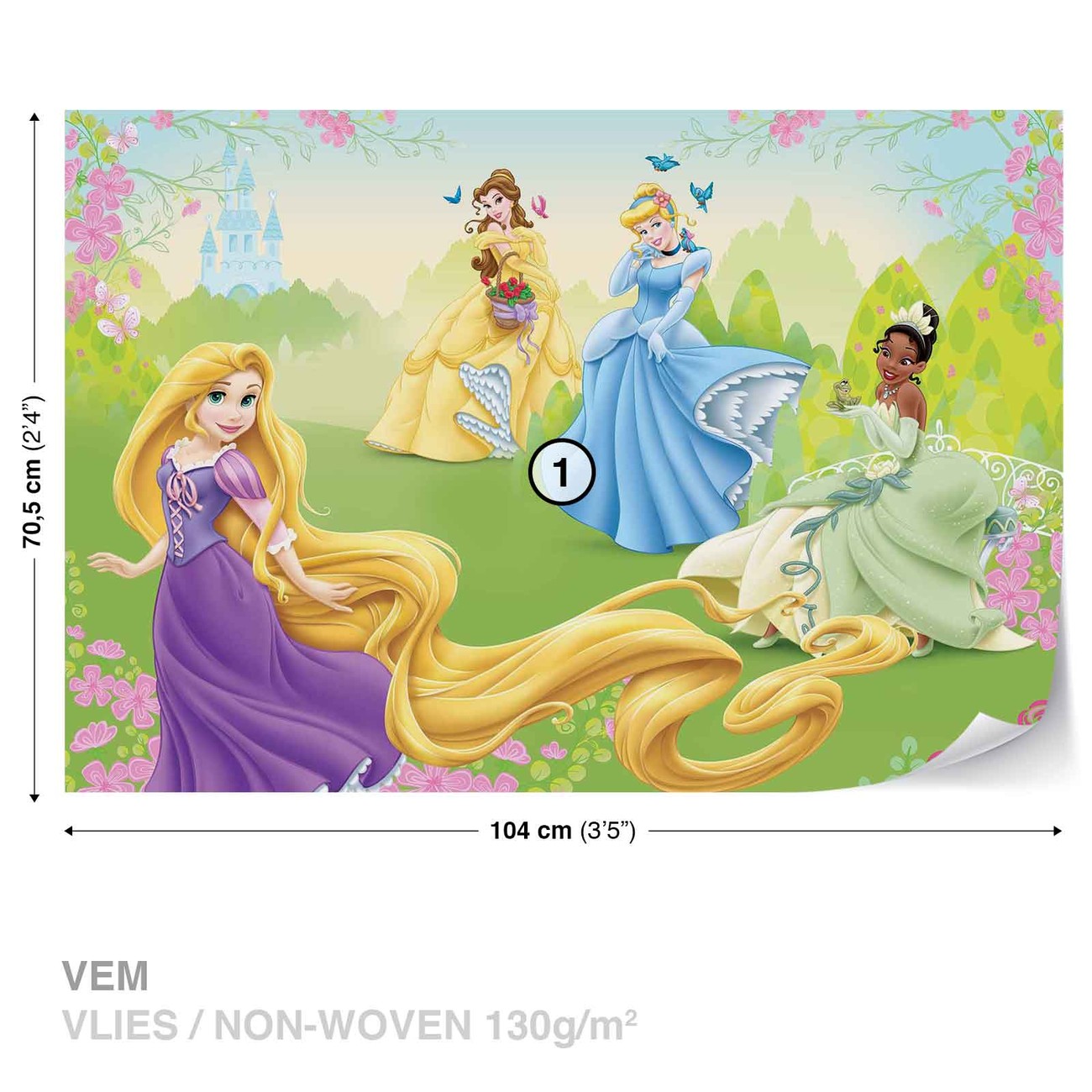 Disney princezny - Locika, Tiana, Belle fototapeta, tapeta na zeď na ...